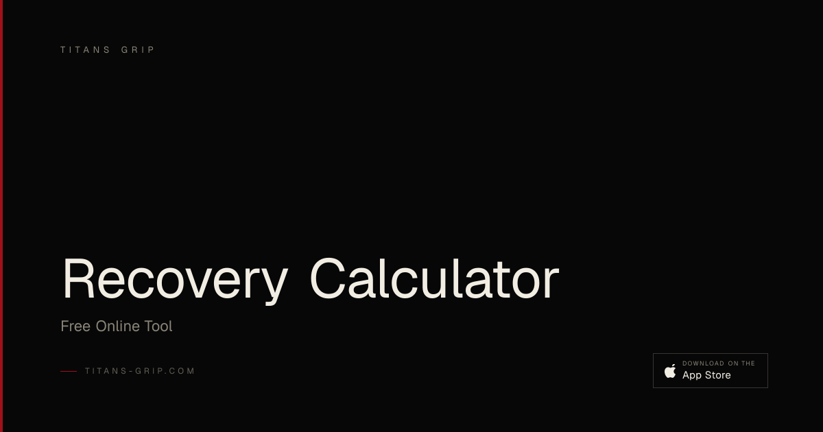 Recovery Time Calculator - Training Recovery Estimator for Fighters ...