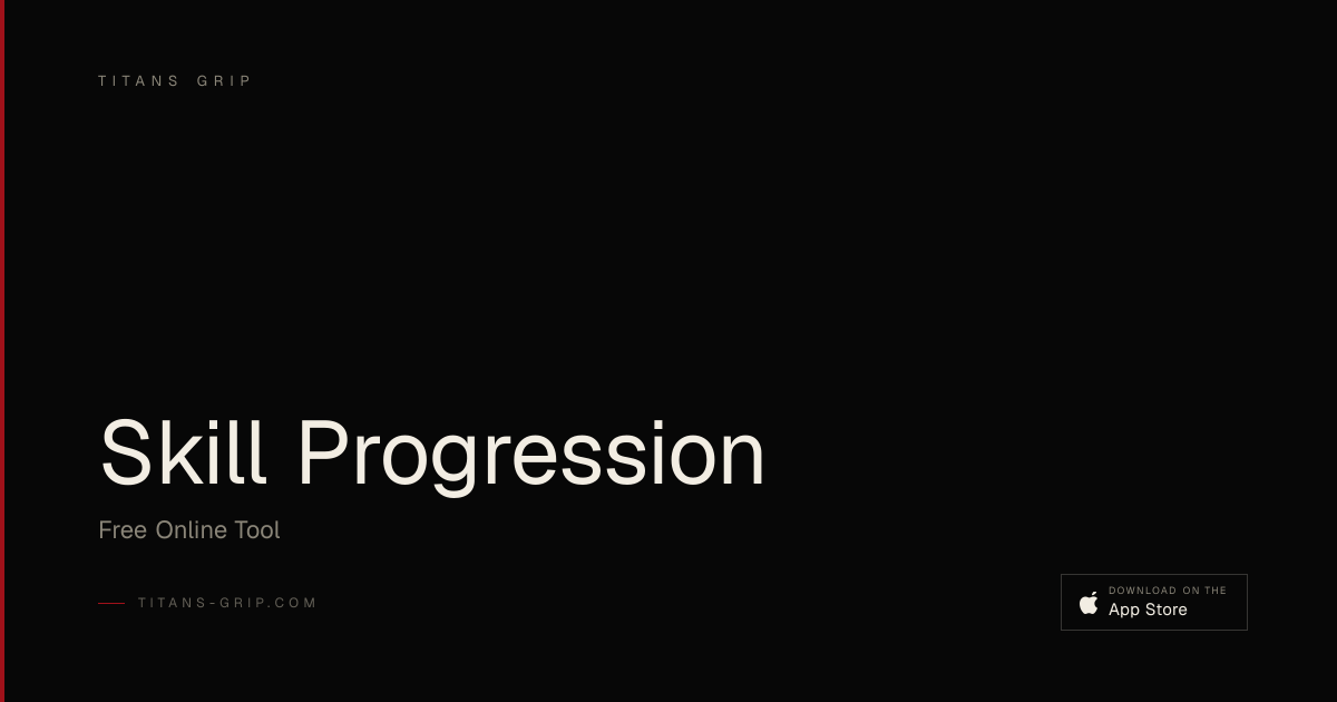 Calisthenics Skill Progression Tree - Free Bodyweight Skill Chart ...
